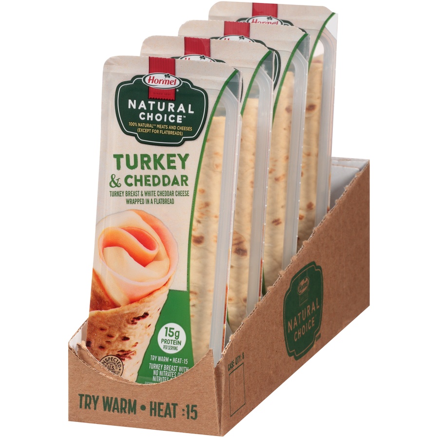 Hormel Natural Choice Turkey Cheddar Cheese Wrapped In Flatbread 2.7 oz ...