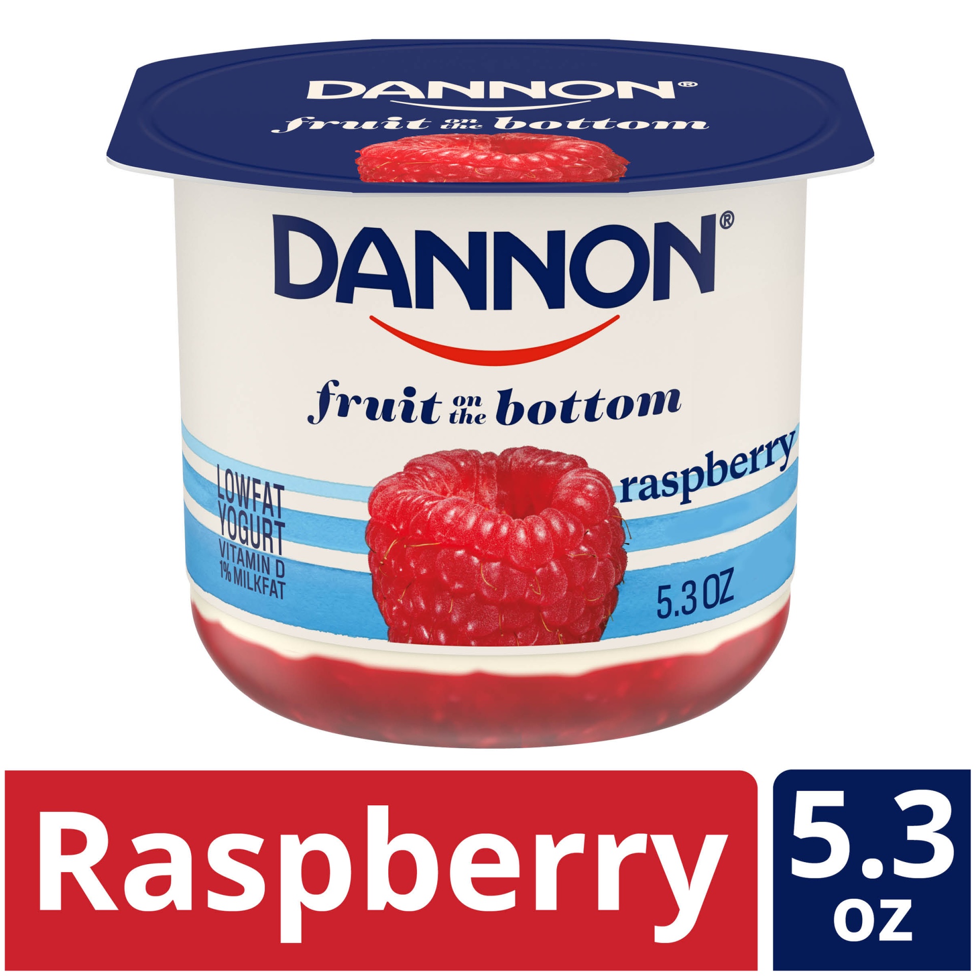 Dannon Fruit on the Bottom Raspberry Yogurt 5.3 oz | Shipt