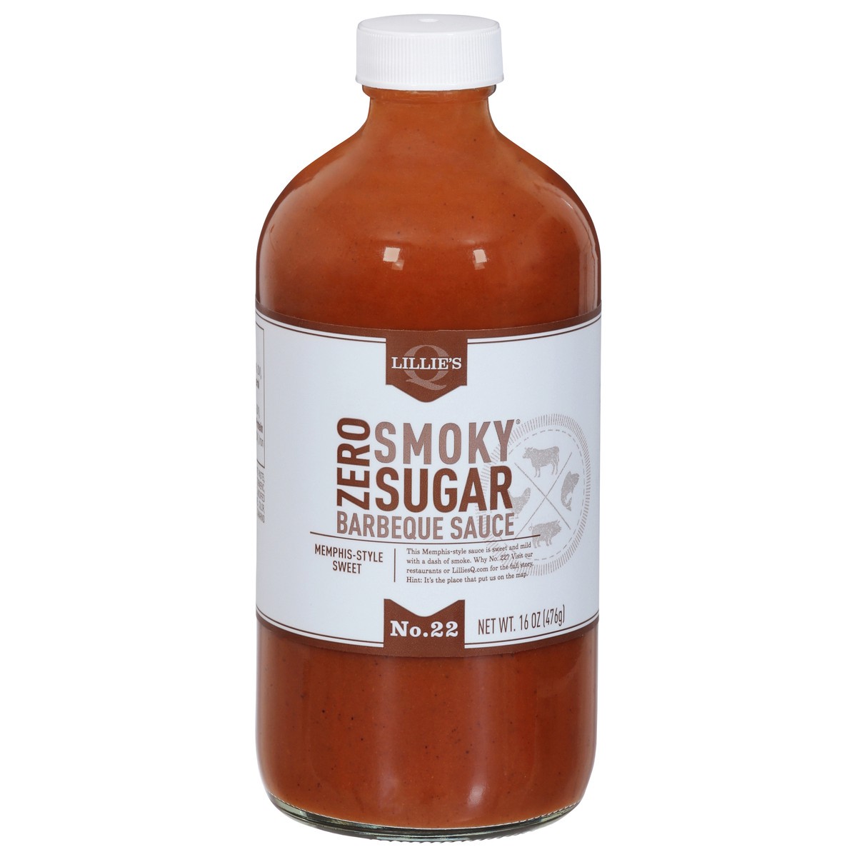 Lillie's Q Smoky Zero Sugar Memphis-Style Sweet Barbeque Sauce 16 oz 16 ...