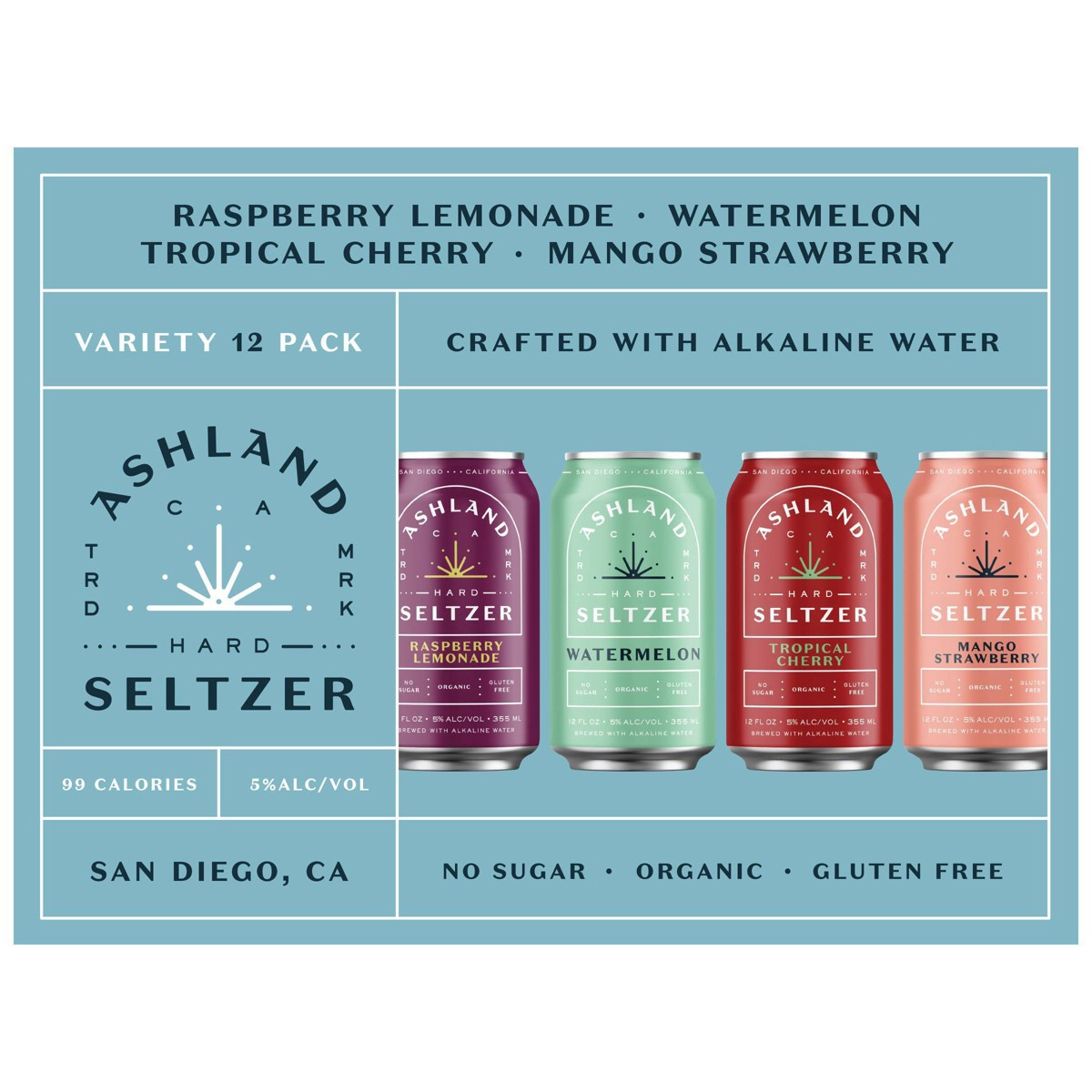 Ashland Hard Seltzer Ashland Tropical Hard Seltzer Variety Pack - 12pk ...