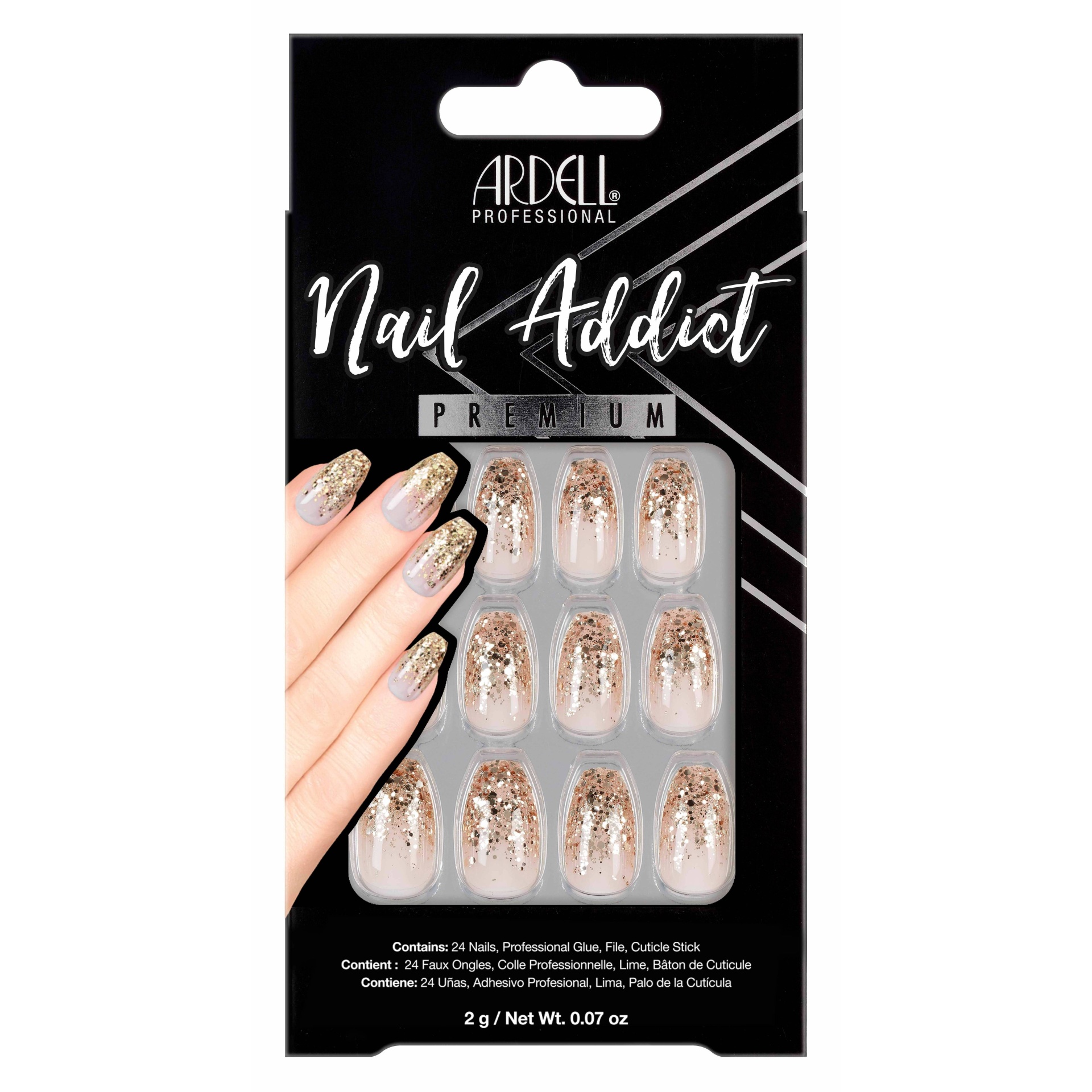 Ardell Nail Addict False Nails - Dripping in Gold 24 ct | Shipt