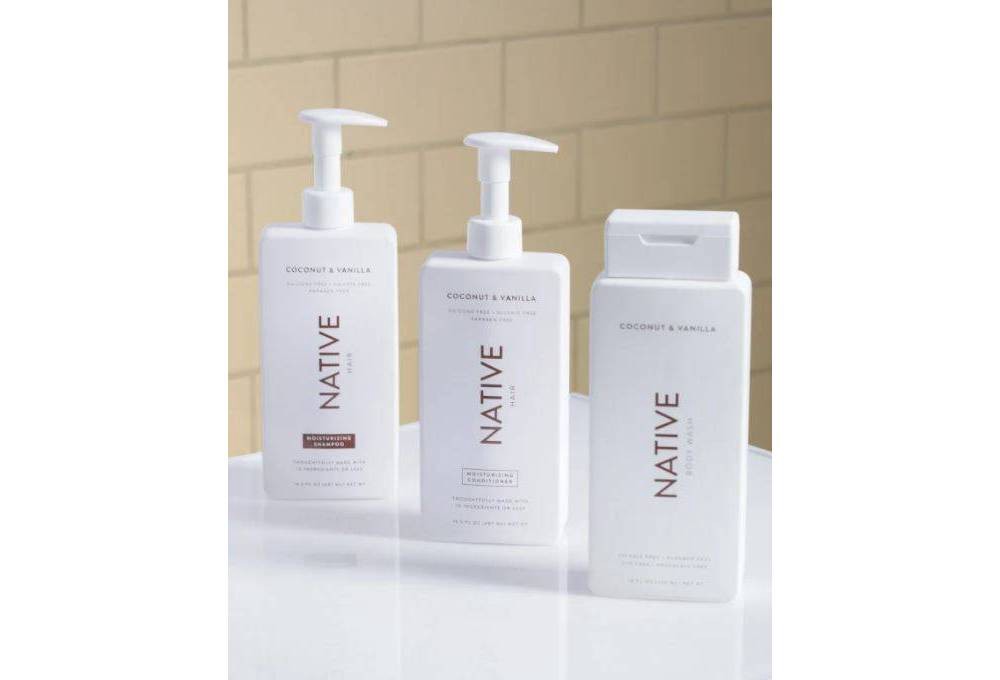Native Coconut & Vanilla Moisturizing Vegan Shampoo Sulfate, Paraben ...