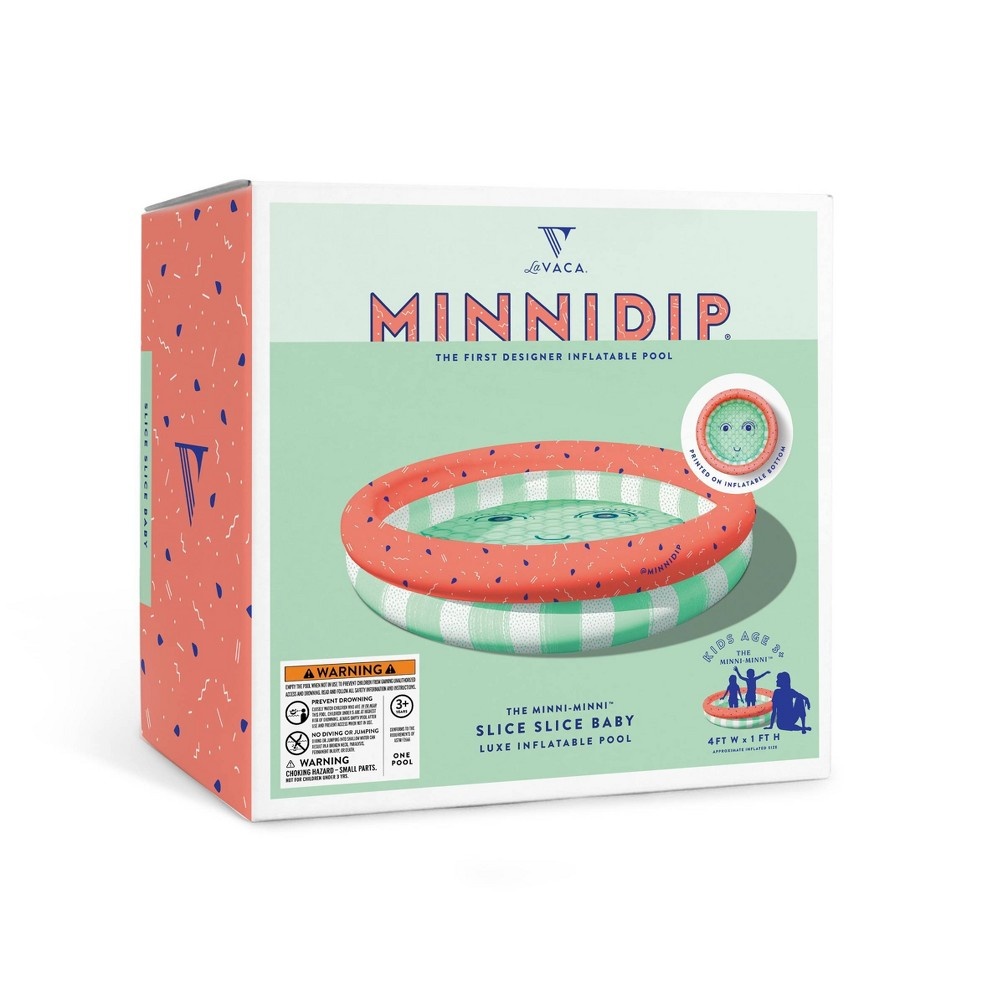 Minnidip Watermelon Minni-Minni Kiddie Pool - Coral Red 1 ct | shipt