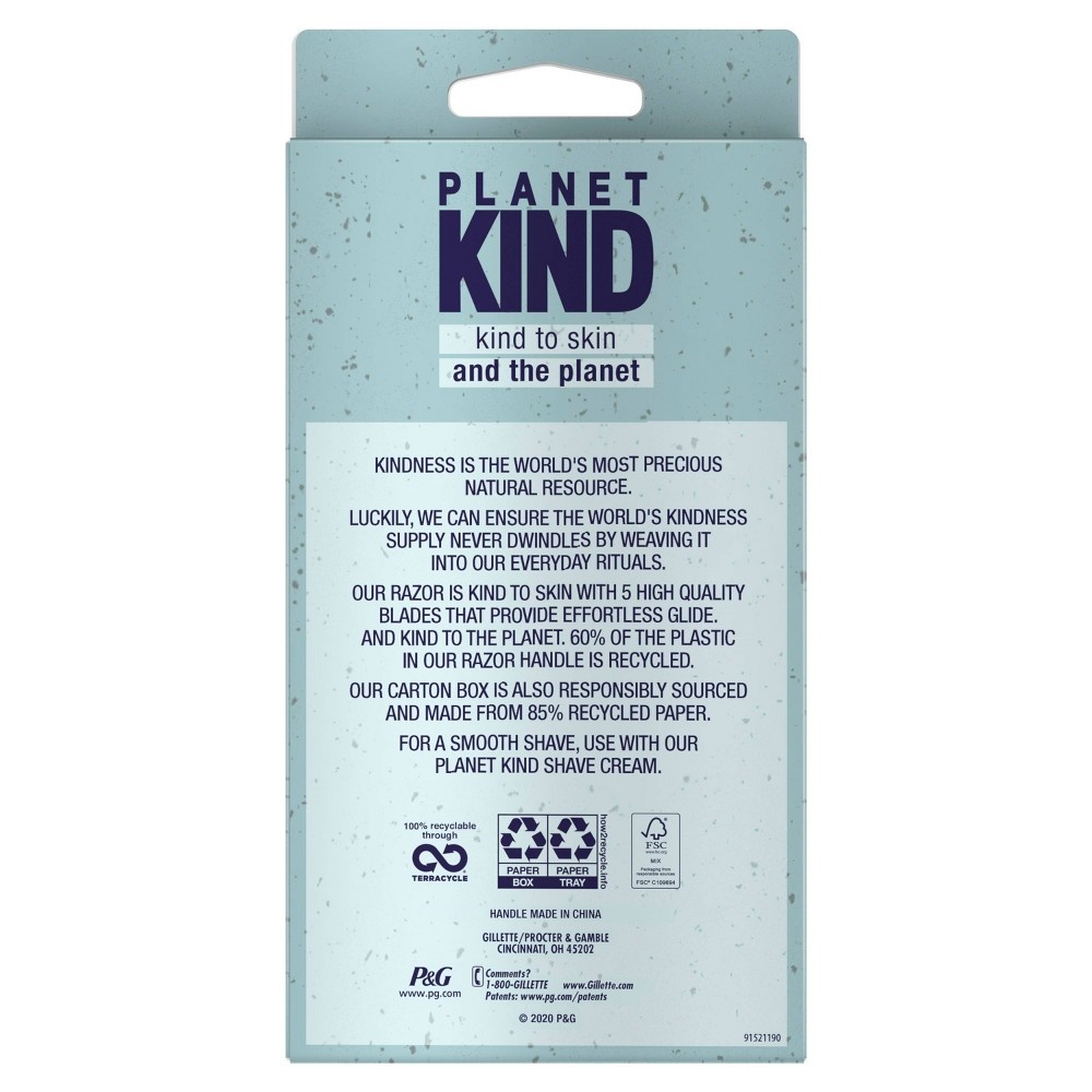 Planet KIND by Gillette 5-Blade Razor + 2 Razor Blade Refills 1 ct | Shipt