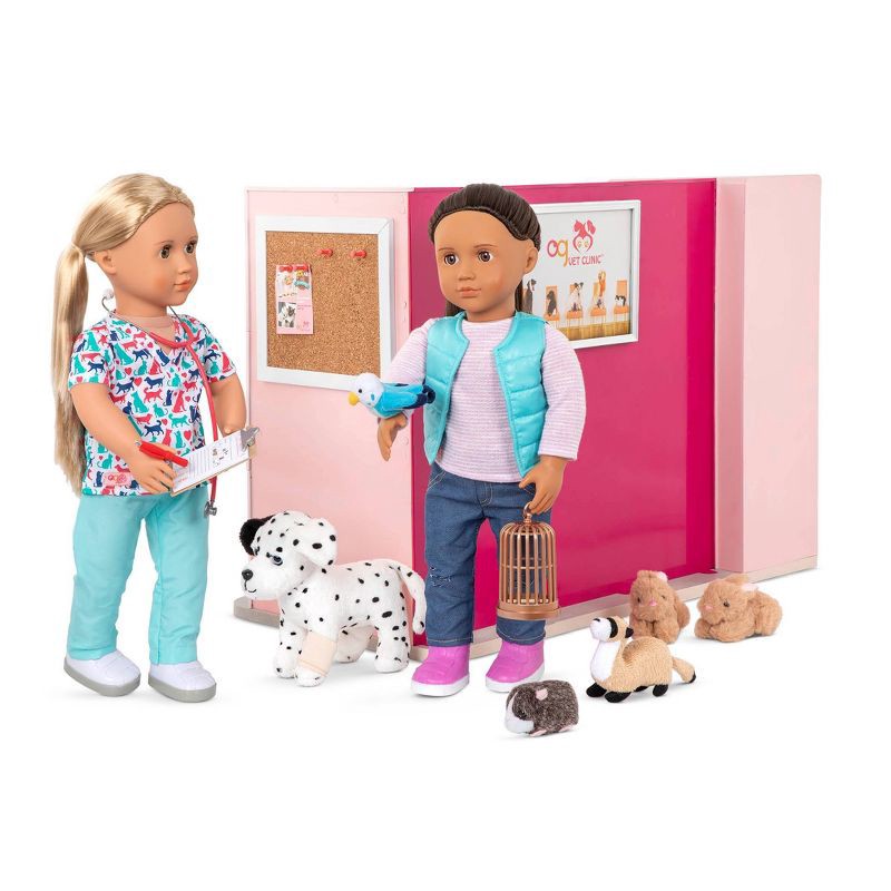 Our Generation Healthy Paws Vet Clinic Playset in Pink with Electronics ...