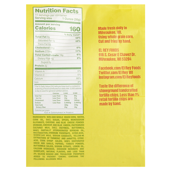 El Rey Lemon Nacho Tortilla Chips 11 oz | Shipt