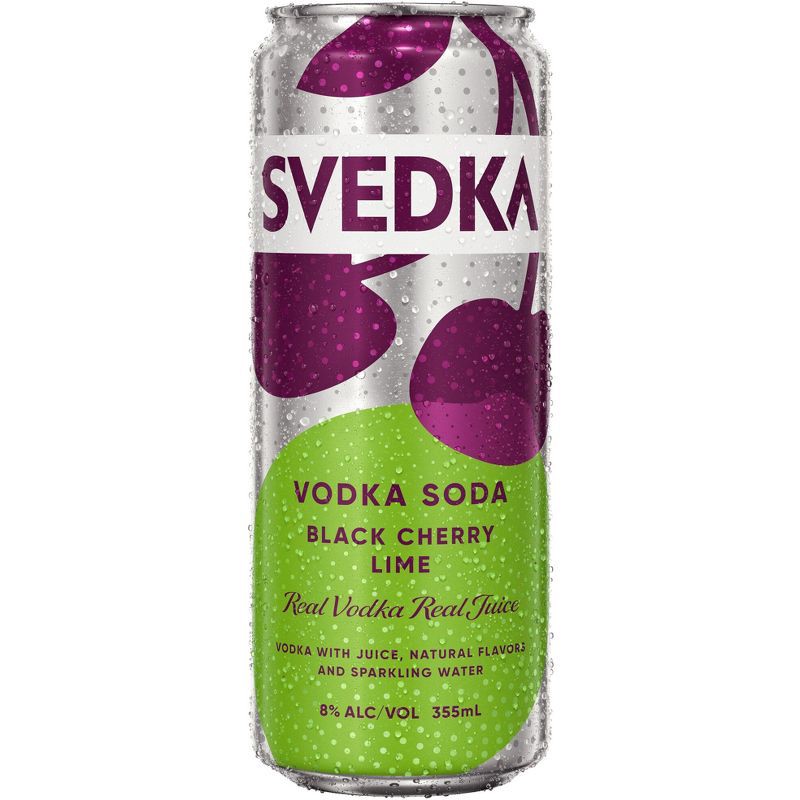 SVEDKA Black Cherry Lime Vodka Soda Cocktail - 4pk/355ml Cans 4 ct; 355 ...