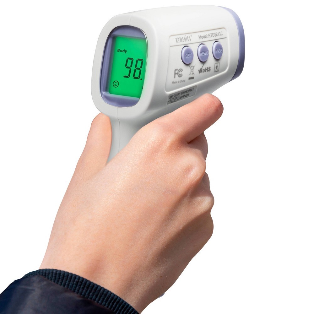 Homedics No Contact Infrared Digital Thermometer for Body, Food, Liquid ...