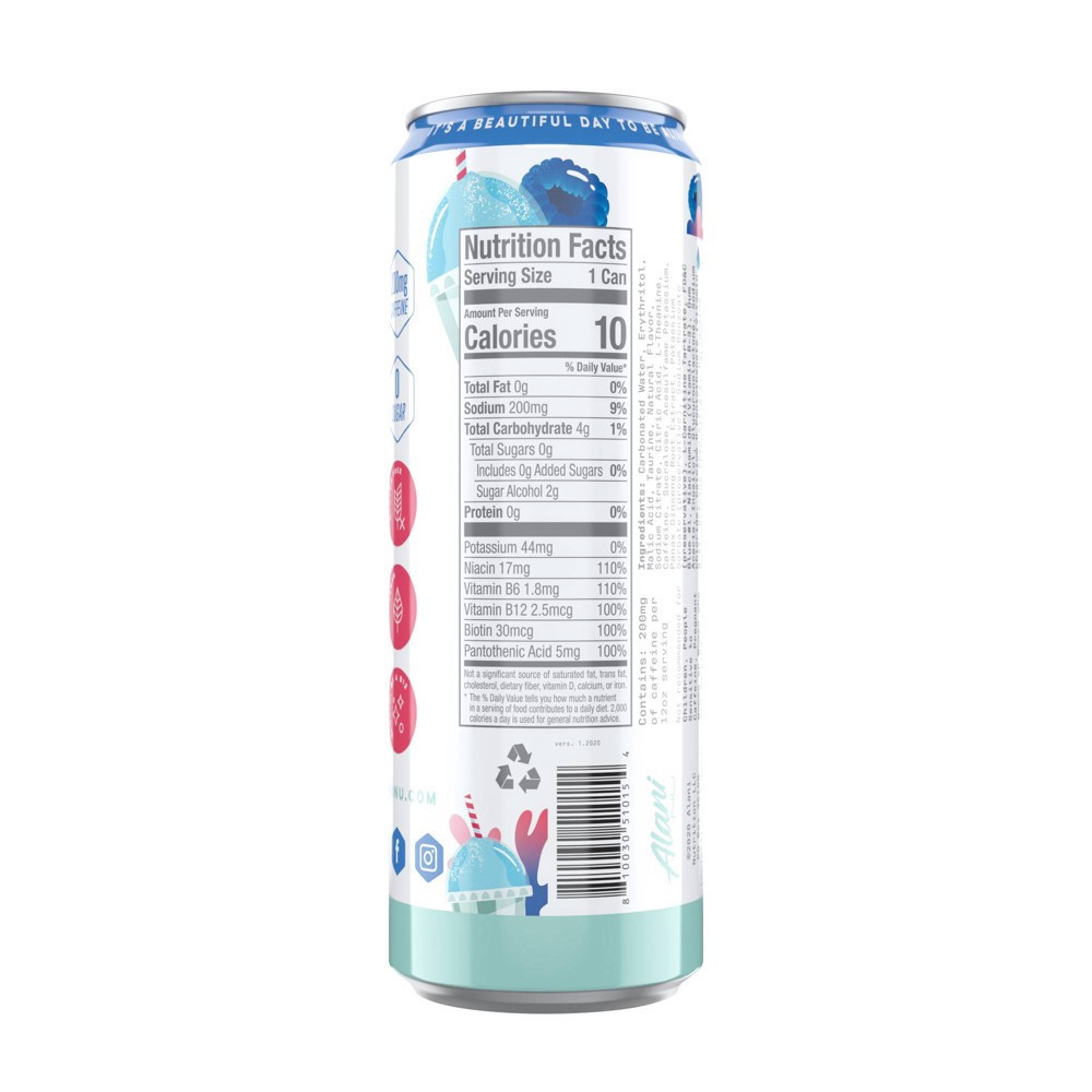 Alani Nu Alani Blue Slush Energy Drink - 12 fl oz Can 12 fl oz | Shipt