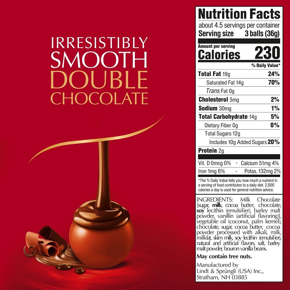 Lindt Lindor Double Chocolate Truffles - 6oz 6 oz | Shipt