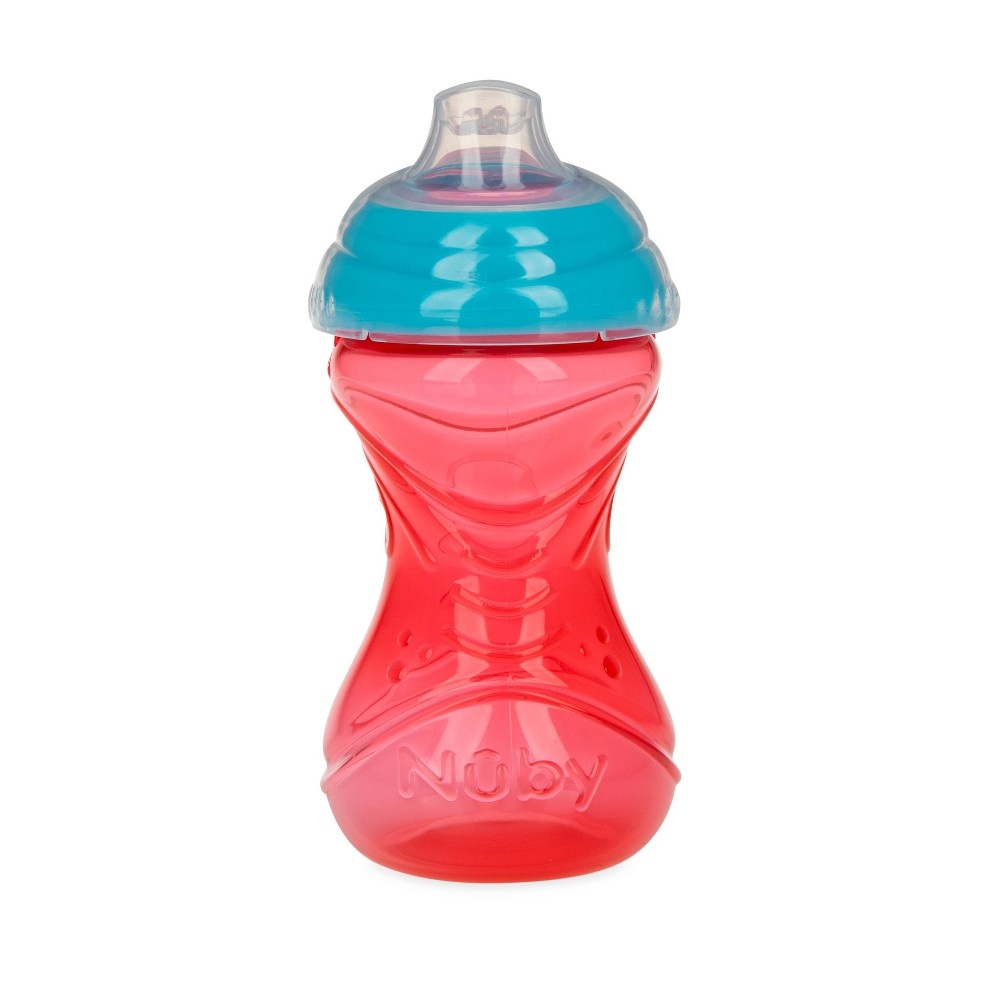 Nuby Cup Click-It Soft Spout Cup - Aqua/Blue/Red 3 ct; 10 oz | Shipt