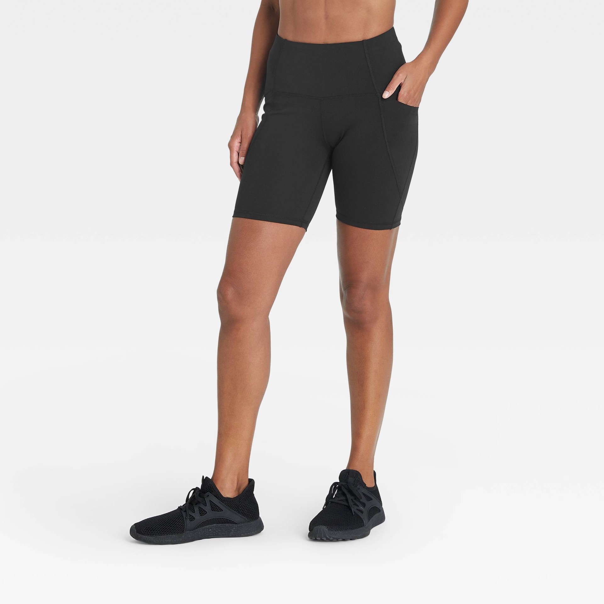 Women's Sculpted Linear High-Rise Bike Shorts 7" - All in Motion Black ...