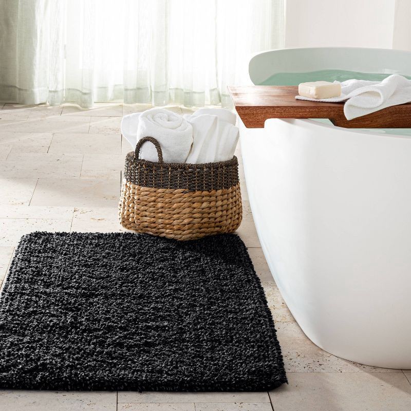 24"x40" Mélange Looped Bath Rug Black - Casaluna 1 ct | Shipt