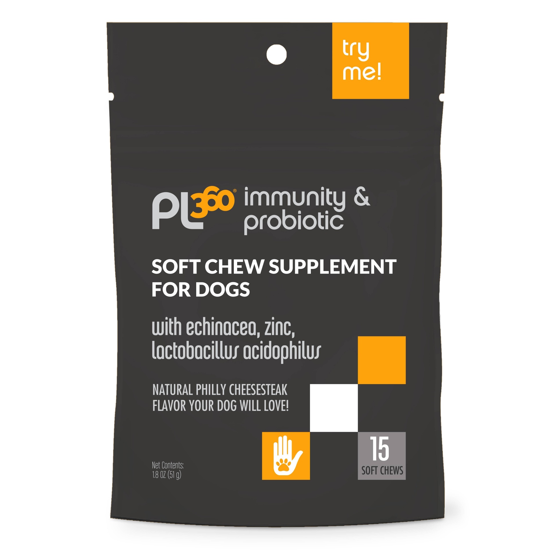 PL360 Trial Size Immunity Boost & Probiotic Dog Soft Chew Supplement 15 ...