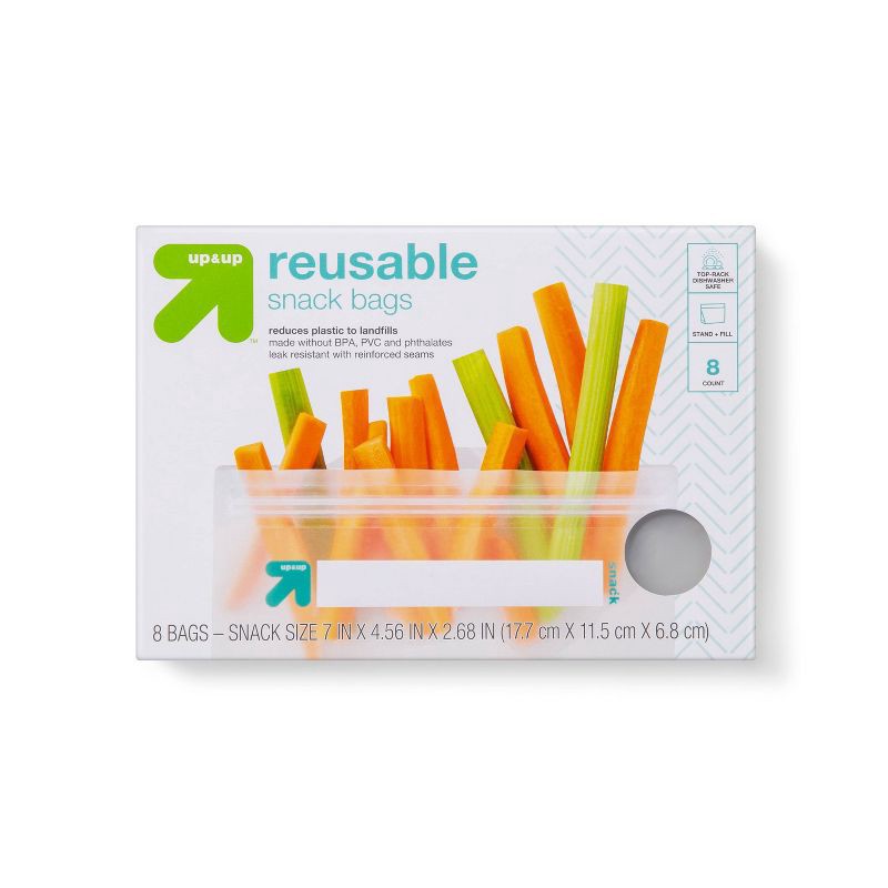 Snack Reusable Food Storage Bags - 8pk - up & up™ 8 ct | Shipt