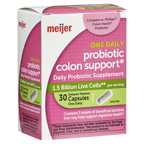 Meijer Probiotic Colon Support Capsules 30 ct | Shipt