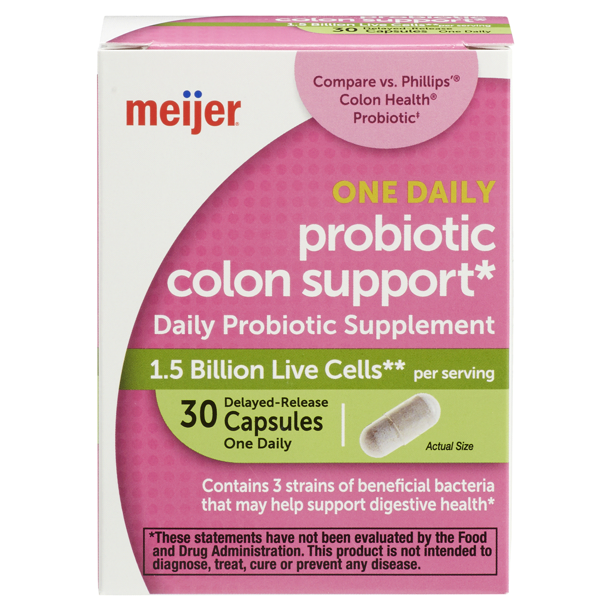 Meijer Probiotic Colon Support Capsules 30 ct | Shipt