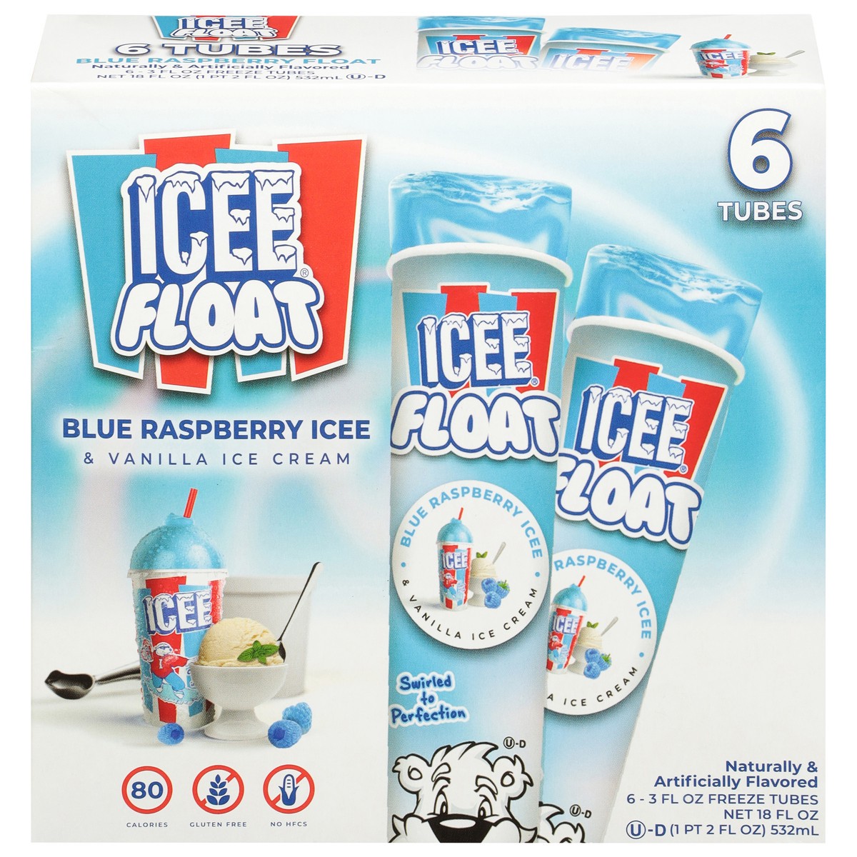 Icee Blue Raspberry Floats 6 ct | Shipt