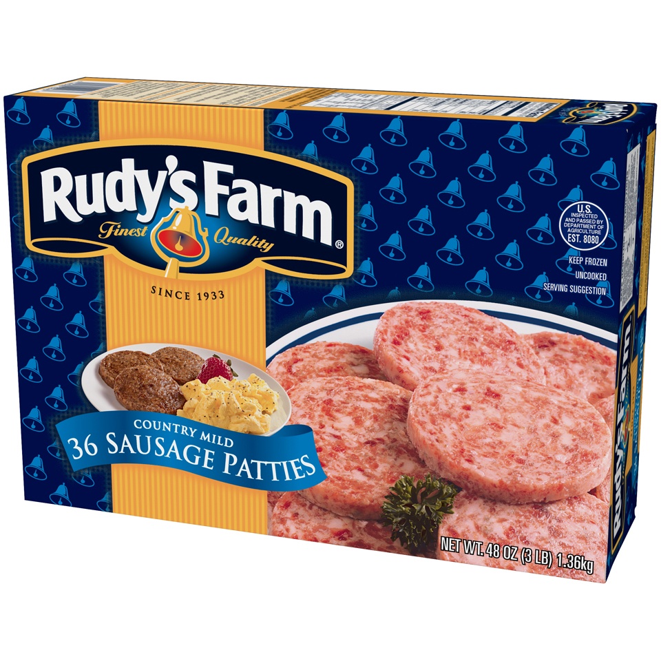 Rudy's Farm Country Mild Sausage Patties 36 ct | Shipt