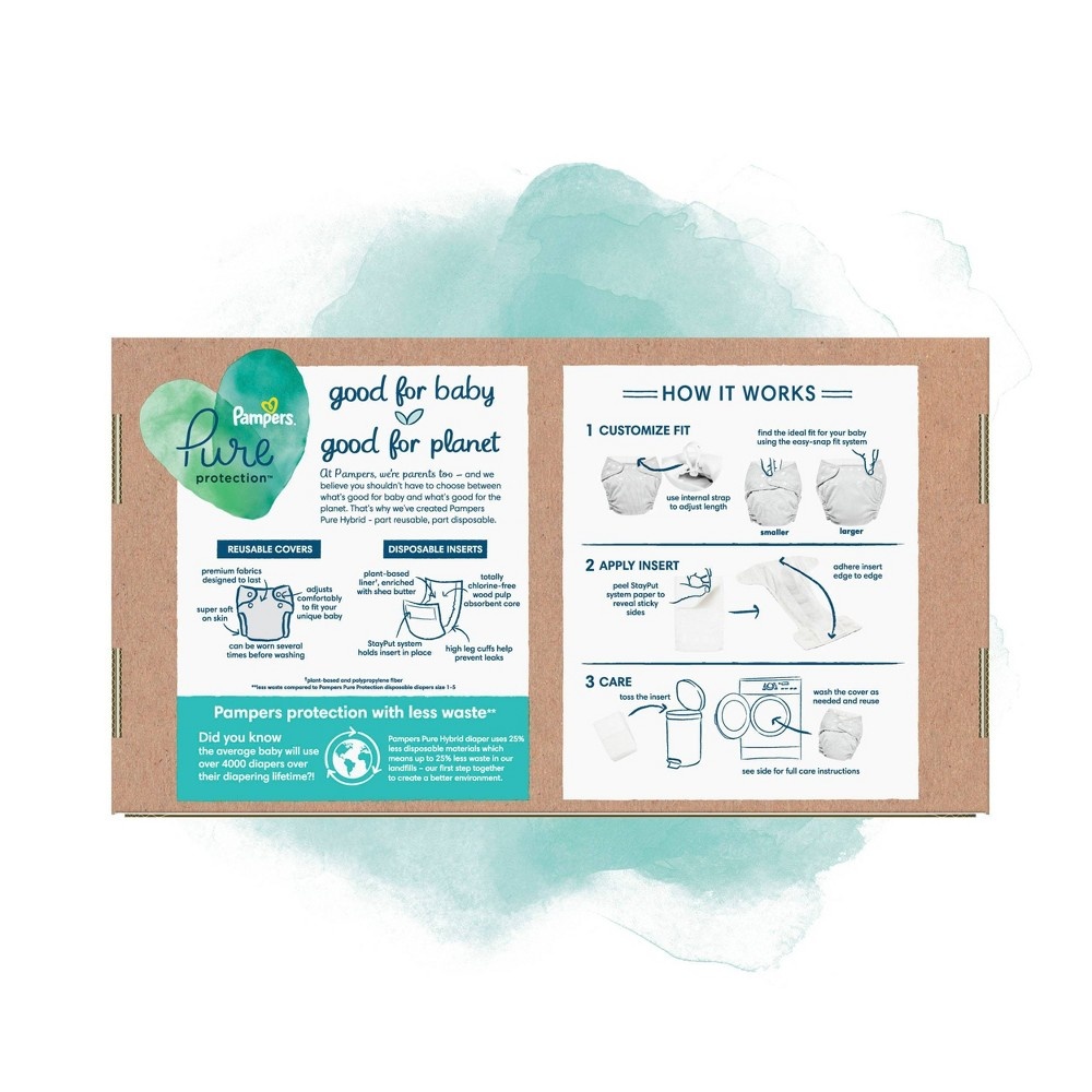 Pampers Pure Hybrid Kits - Reusable Cloth Diaper Covers + Disposable ...