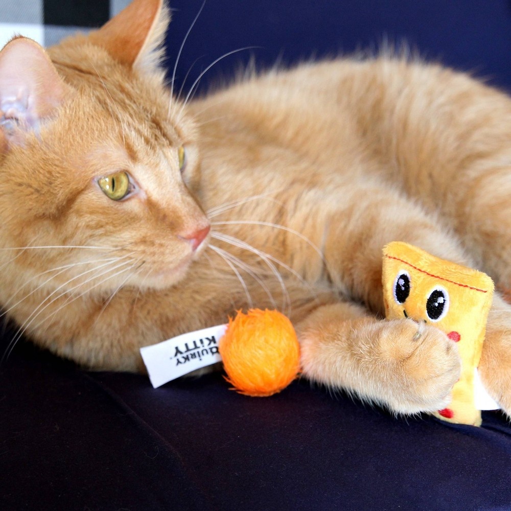 Quirky Kitty Cheesy Puffs Cat Toy - Orange 2 ct | Shipt