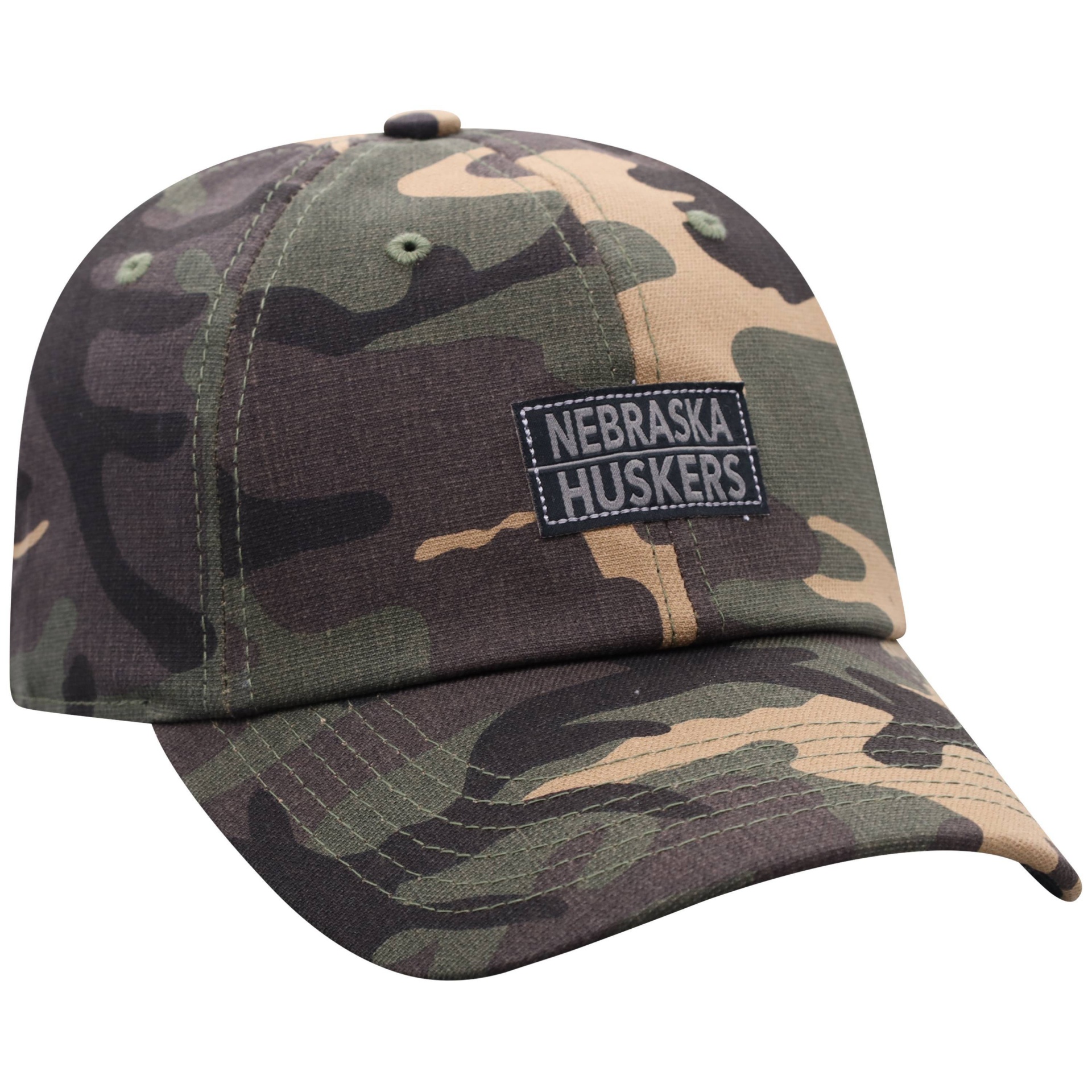 NCAA Nebraska Cornhuskers Men's Camo Washed Relaxed Fit Hat 1 ct | Shipt