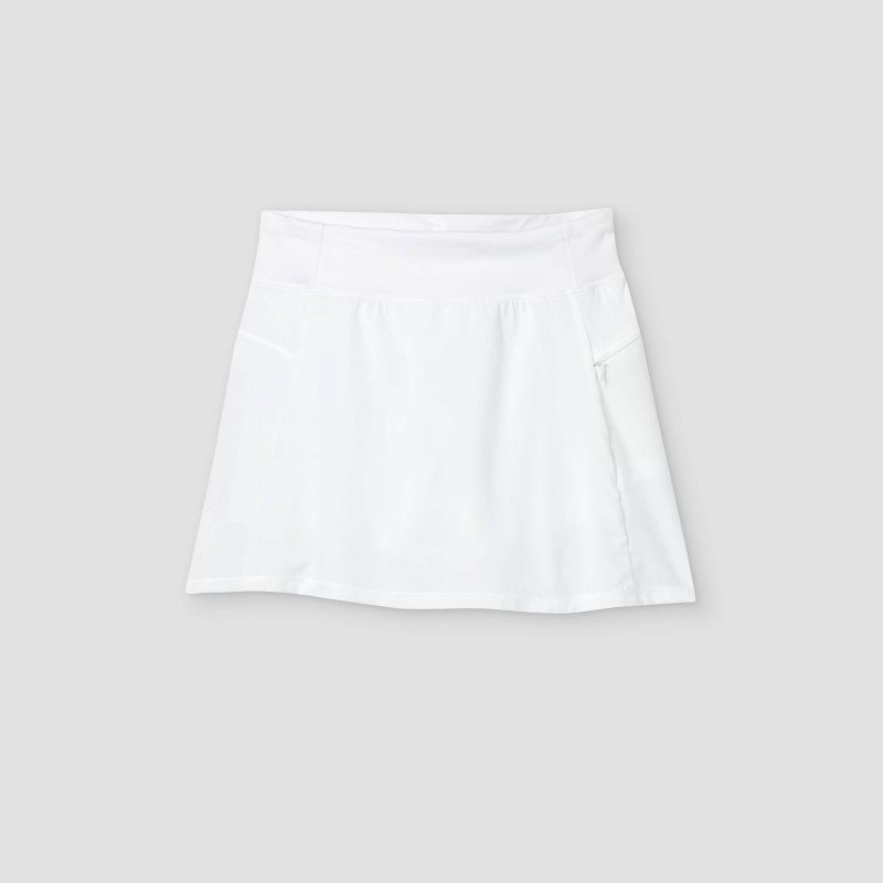 Girls' Stretch Woven Performance Skort - All in Motion True White XS 1 ...