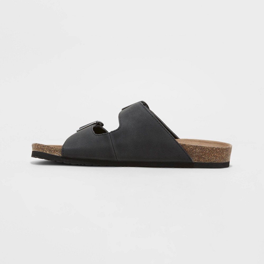 Men's Ashwin Footbed Sandals - Goodfellow & Co Black 7 1 ct | Shipt