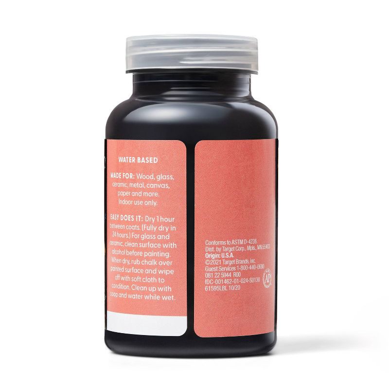 8 fl oz Chalkboard Paint Black - Mondo Llama™: Multi-Surface, Non-Toxic ...