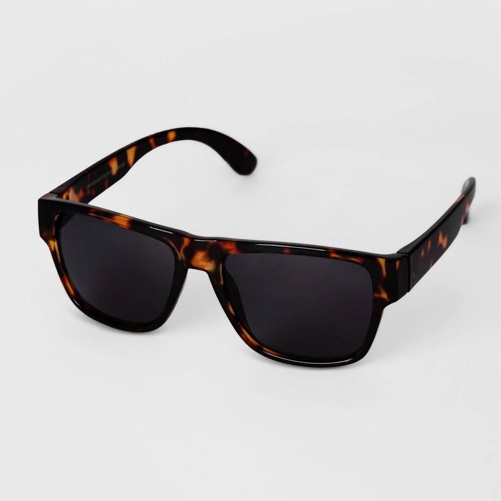 Men's Tortoise Shell Square Sunglasses - Goodfellow & Co Brown 1 ct | Shipt