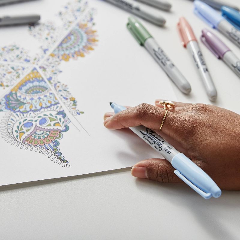 Sharpie 12pk Permanent Markers Mystic Gems Fine Tip Multicolored 12 ct ...