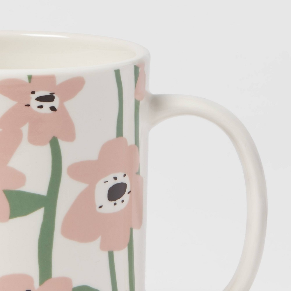 15oz Stoneware Floral Print Mug - Room Essentials 15 oz | shipt