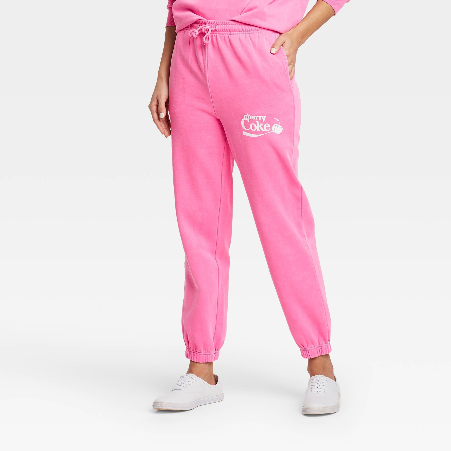 Women's Coca-Cola Cherry Coke Graphic Jogger Pants - Pink S 1 ct | Shipt