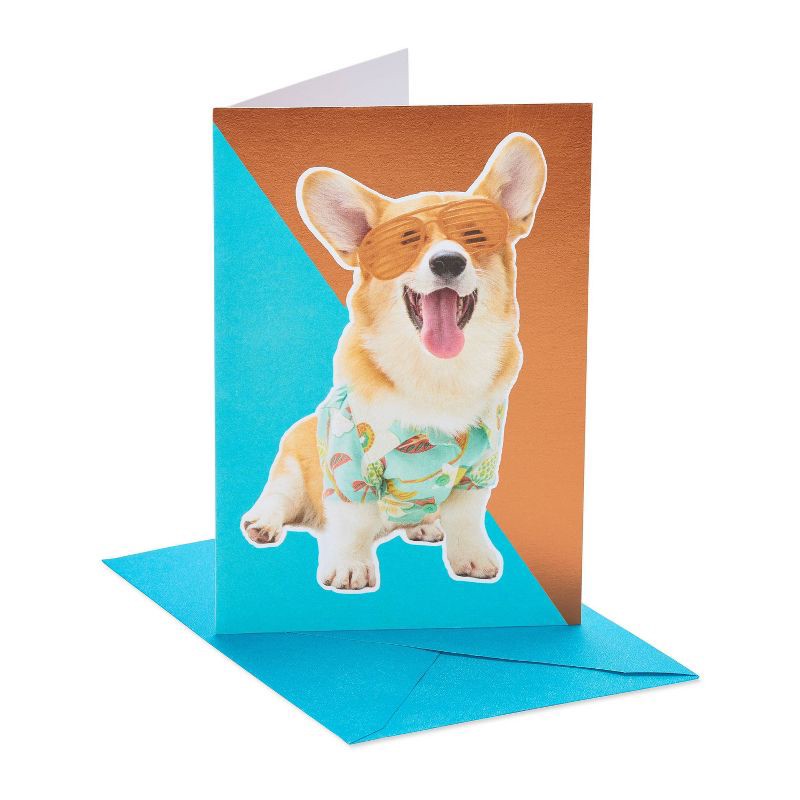 Carlton Cards Birthday Card Corgi with Sunglasses 1 ct | Shipt