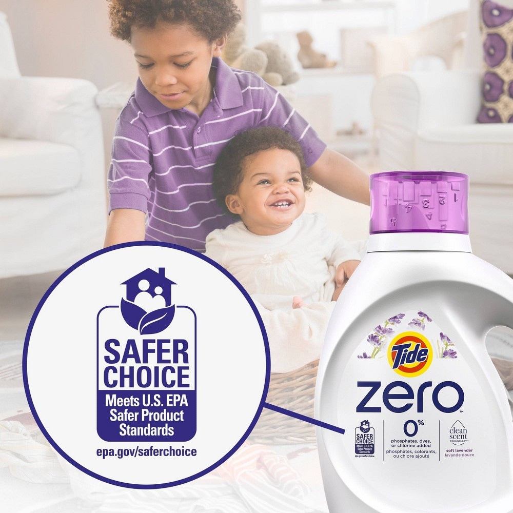 Tide Zero Soft Liquid Laundry Detergent - Lavender Scent - 154 fl oz ...