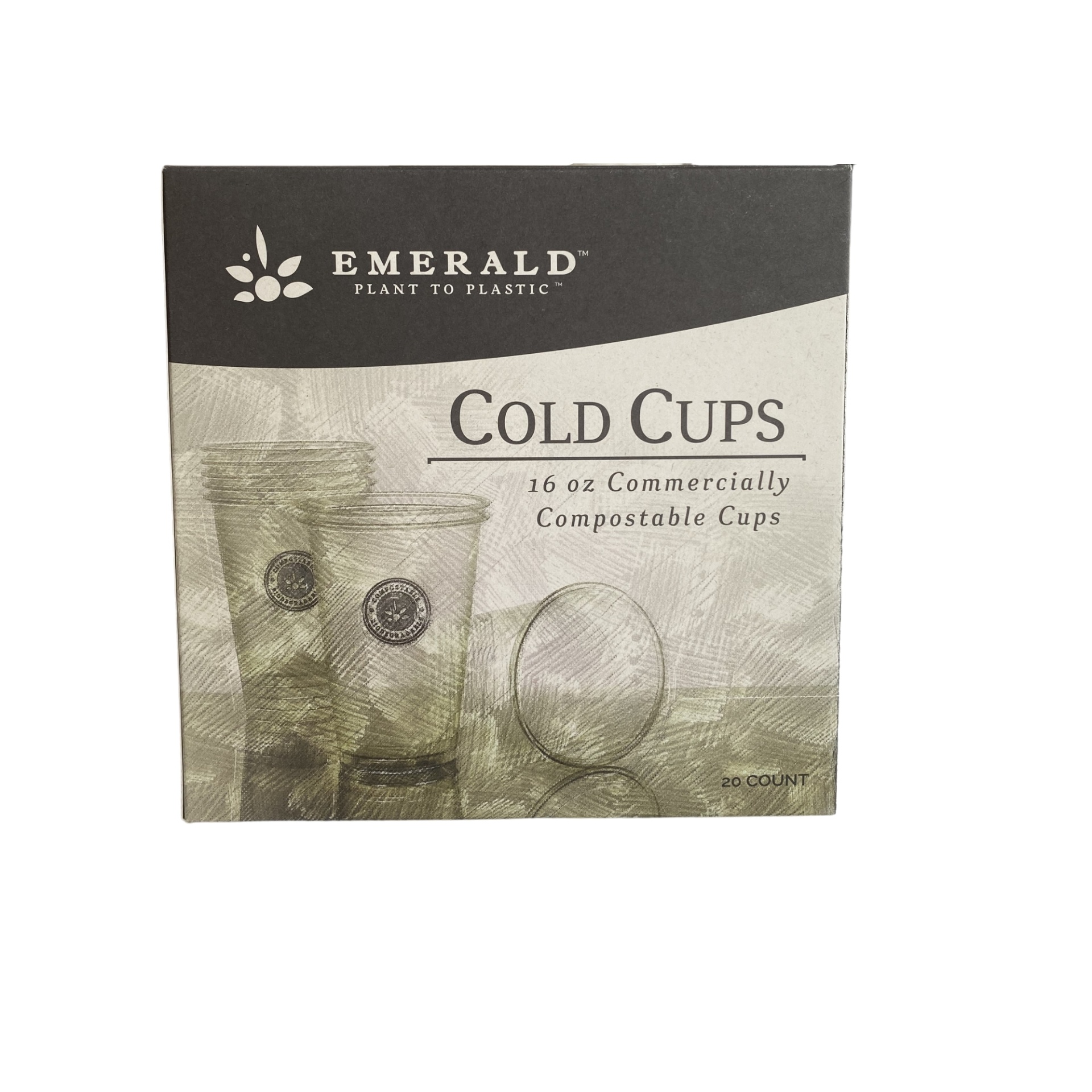 Emerald Compostable Cold Cups, 16 oz 20 ct | Shipt