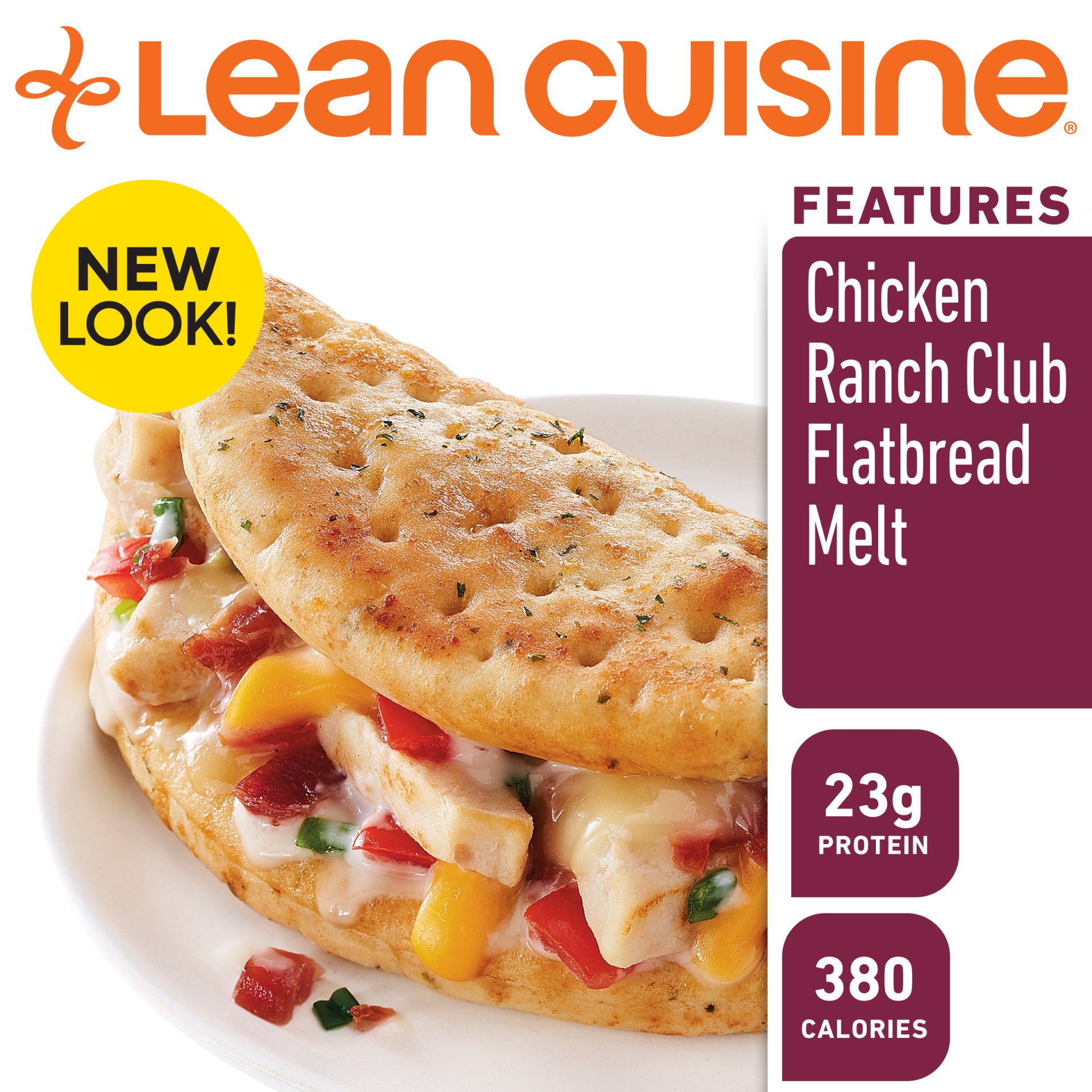Lean Cuisine Culinary Collection Chicken Ranch Club Flatbread Melt 6.5 ...