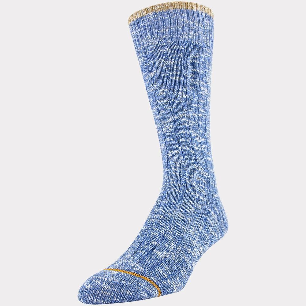 Signature Gold by GOLDTOE Men's Native Nomad Crew Slub Socks - Navy ...