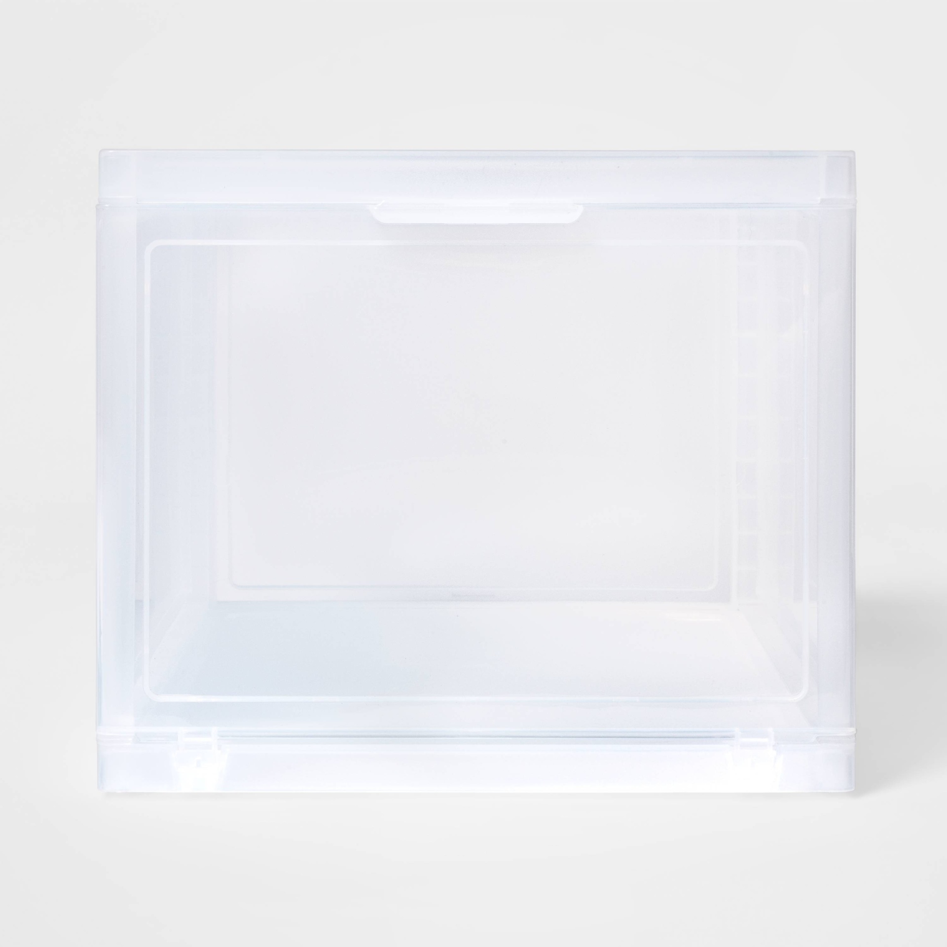 Stackable Small Storage Bin Front Opening Clear Plastic - Made By ...