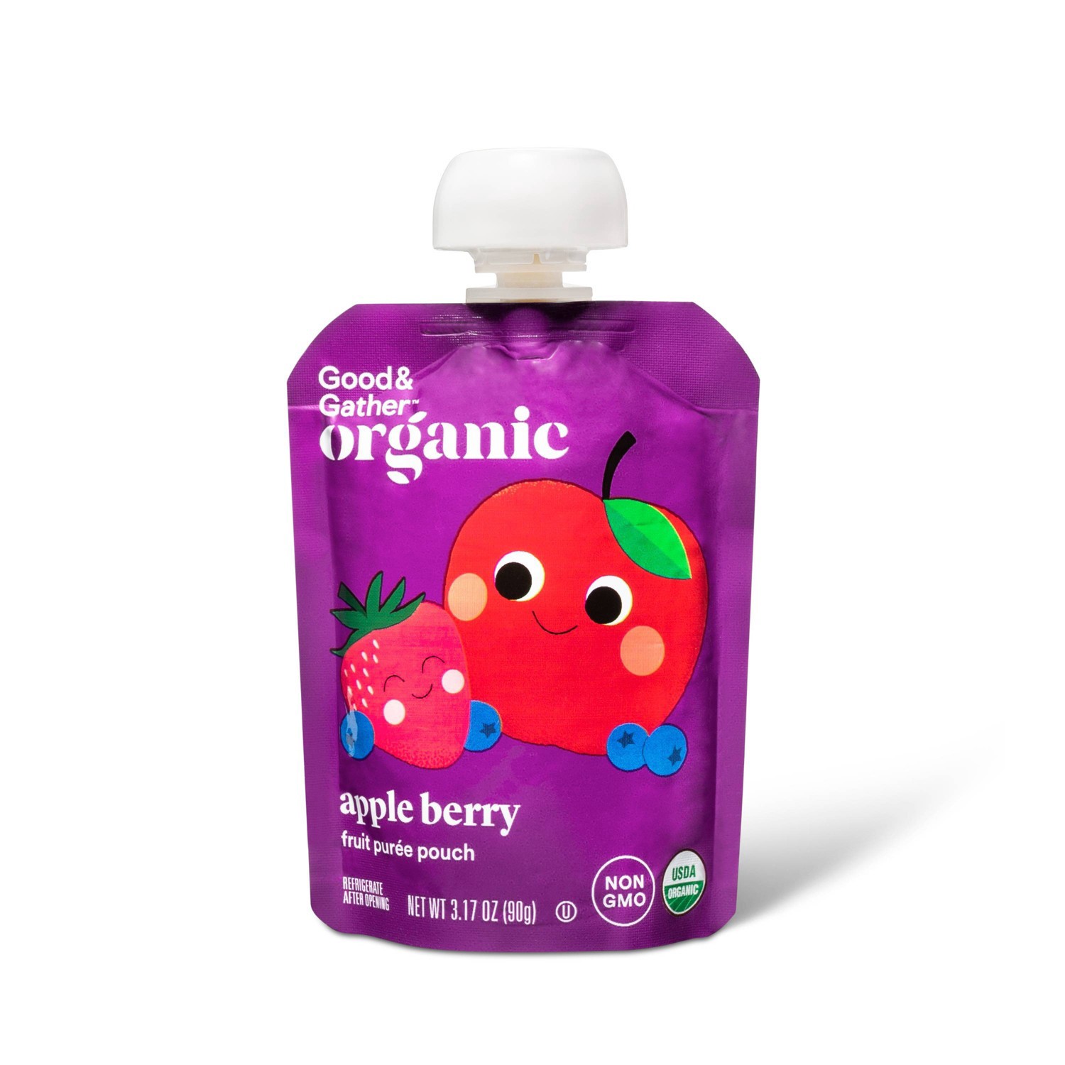 Organic Applesauce Pouches - Apple Berry - 4ct - Good & Gather 4 ct | Shipt