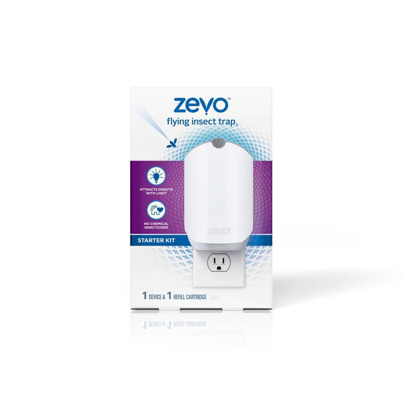 Zevo Indoor Flying Insect Trap for Fruit flies, Gnats, and House Flies ...
