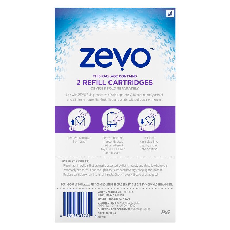 Zevo Flying Insect Trap Refill Cartridges - 2pk 2 ct | Shipt