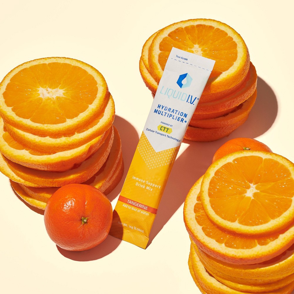 Liquid I.V. Hydration Multiplier + Immune Support Drink Mix - Tangerine ...