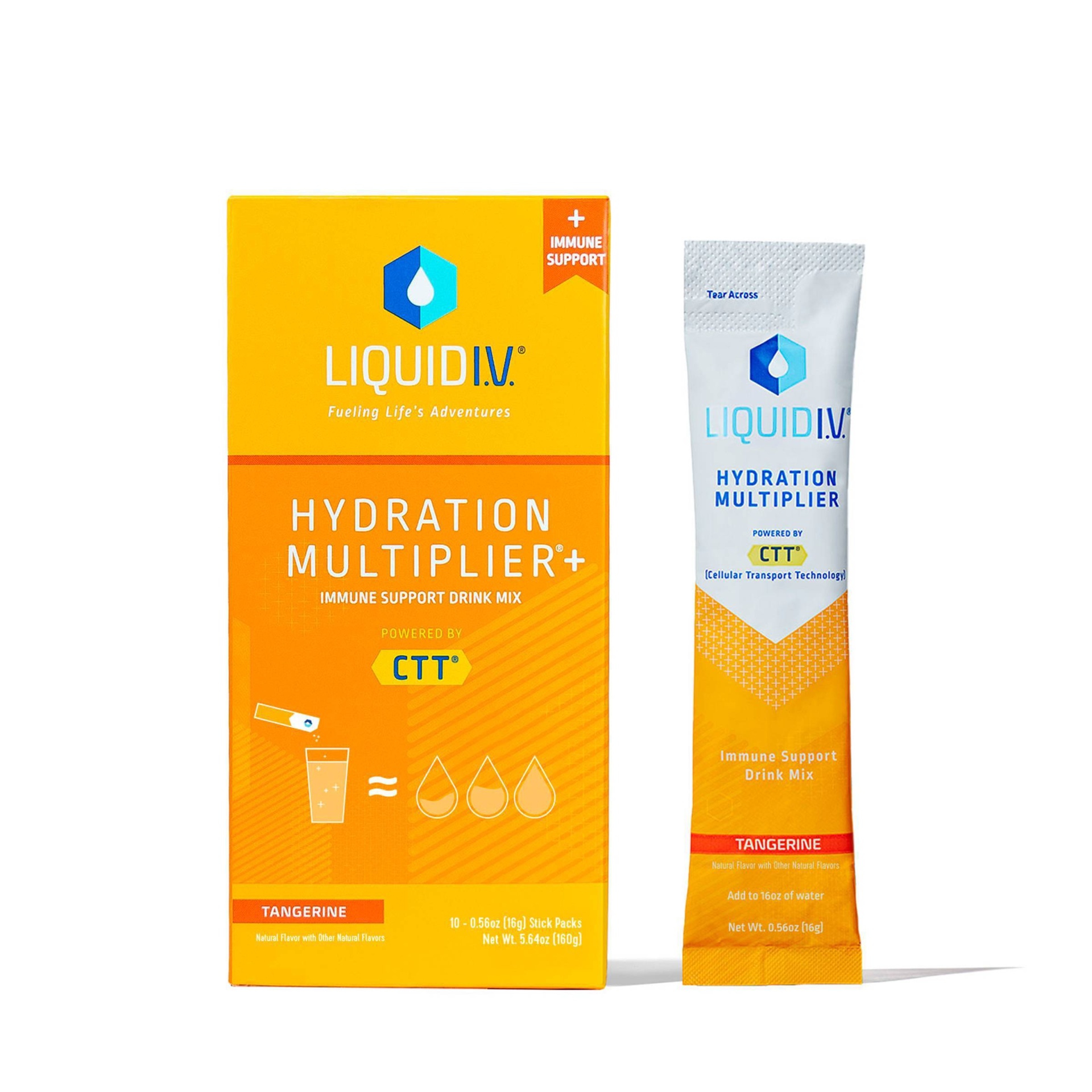 Liquid I.V. Hydration Multiplier + Immune Support Drink Mix - Tangerine ...