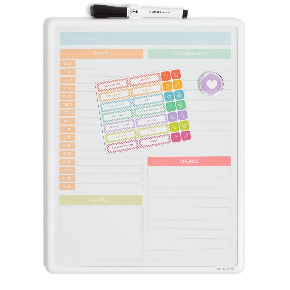 UBrands U Brands 11"x14" Contempo Planning Chart 1 ct | Shipt