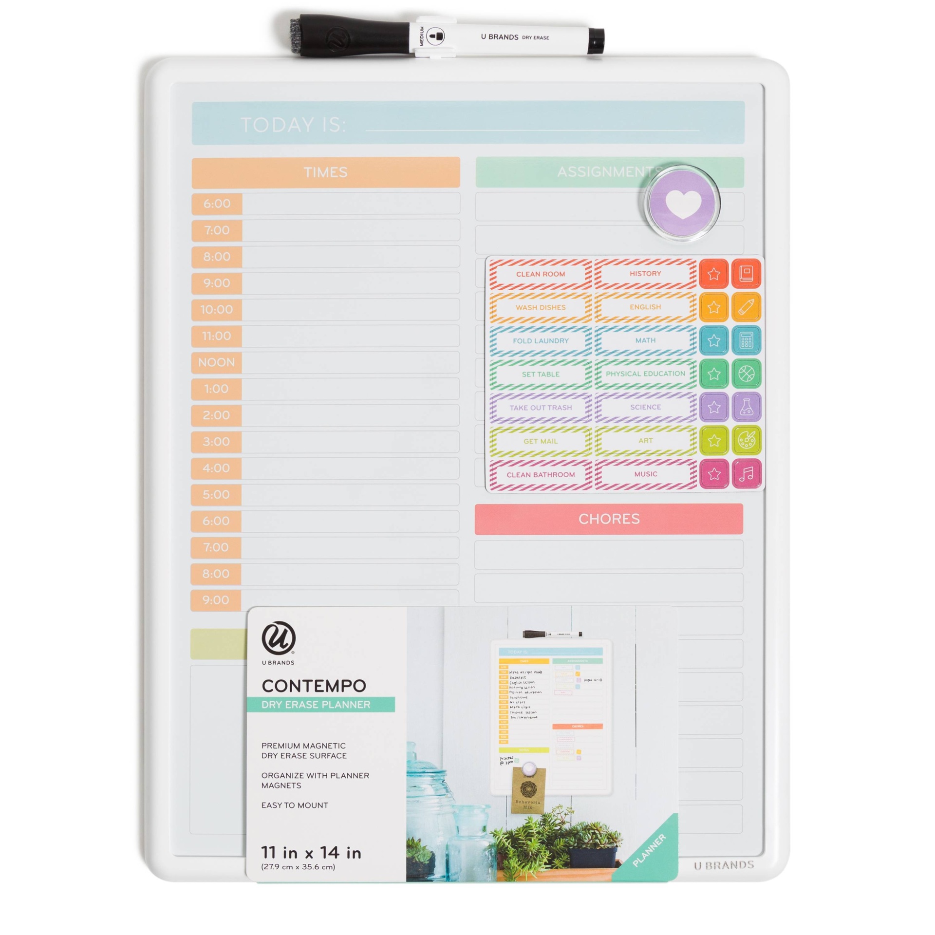 UBrands U Brands 11"x14" Contempo Planning Chart 1 ct | Shipt