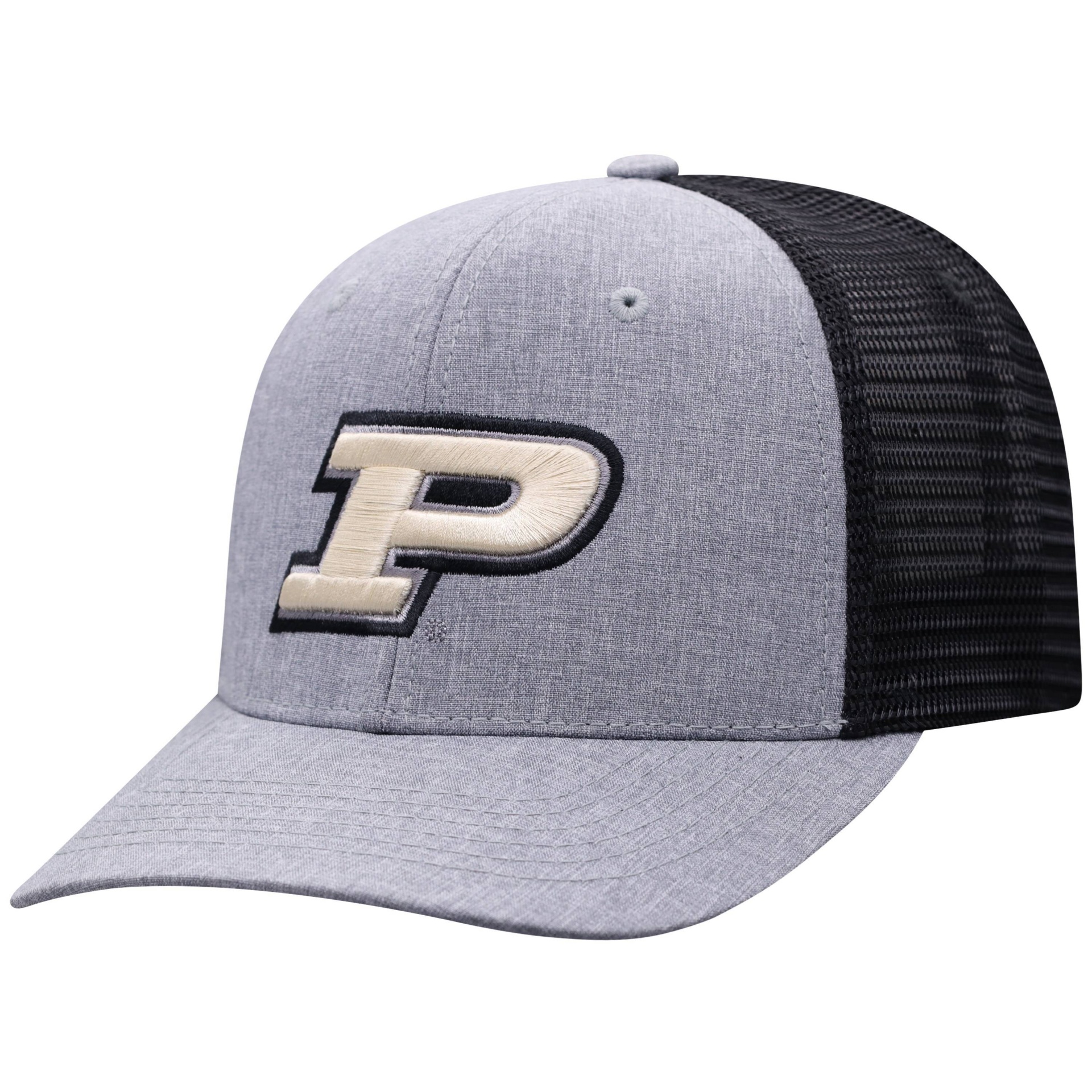 NCAA Purdue Boilermakers Men's Gray Chambray with Hard Mesh Snapback ...
