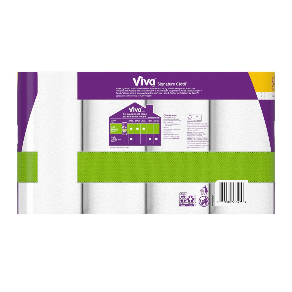 Viva Signature Cloth Towels Choose-a-sheet Double Rolls 1-ply 8 ct | Shipt