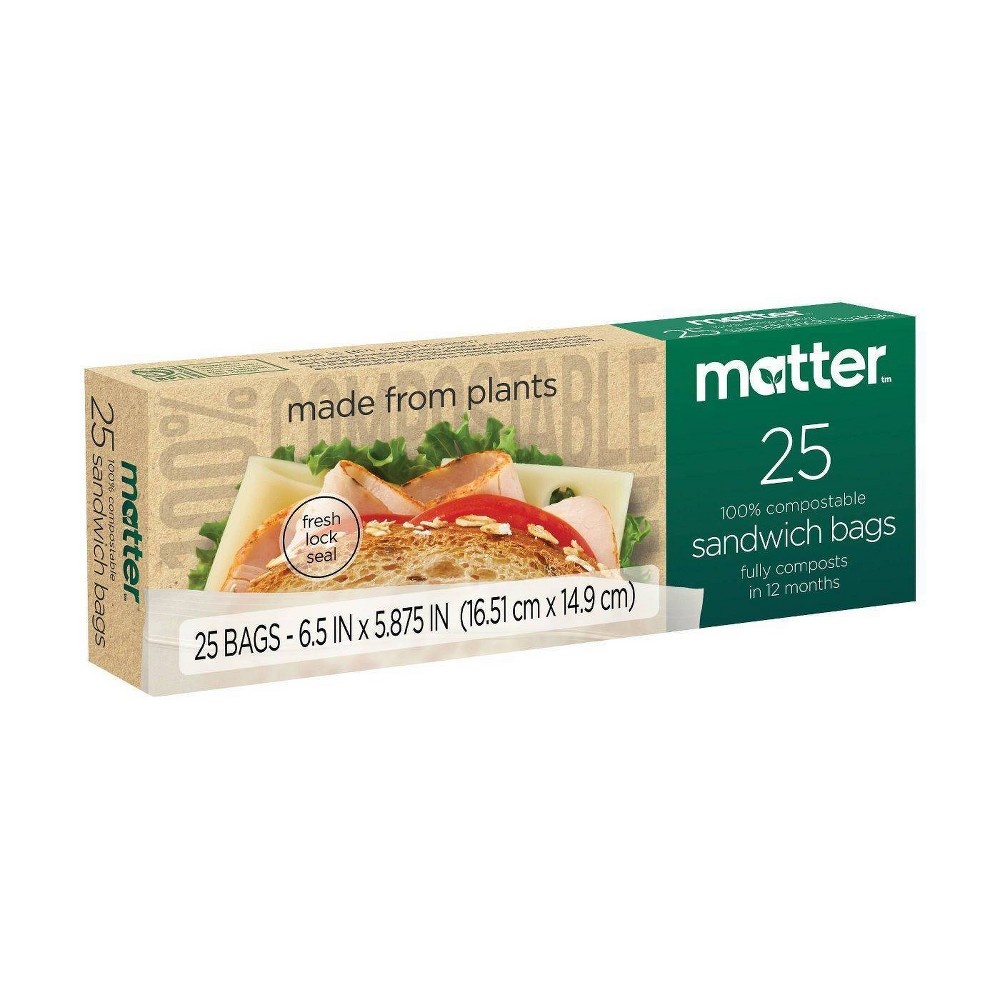 Matter 100% Compostable Sandwich Bags 25 ct | Shipt