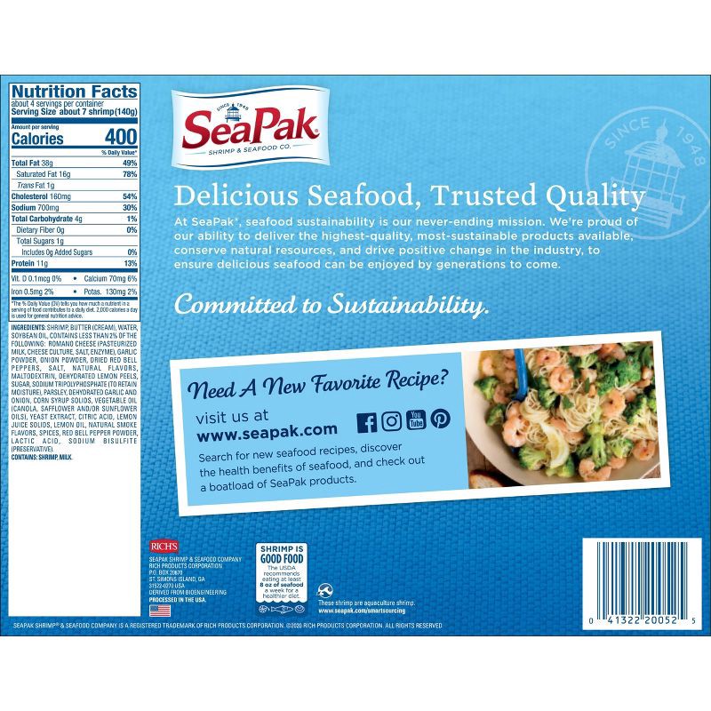 Sea Pak SeaPak Shrimp Scampi Family Size - Frozen - 19oz 19 oz | Shipt